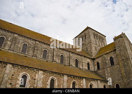 Lessay Abbey Normandy France Stock Photo - Alamy