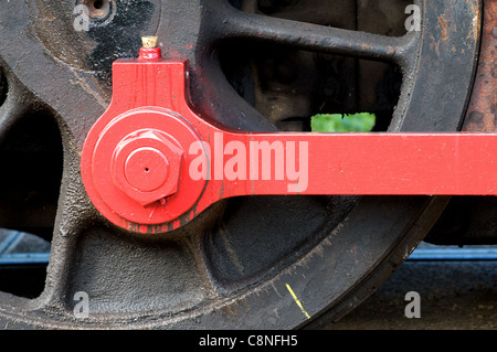 Steam train wheel and piston with connecting rods Stock Photo - Alamy