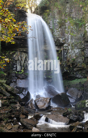 Melincourt Falls Resolven in autumn Neath Valley Glamorgan Wales Cymru ...