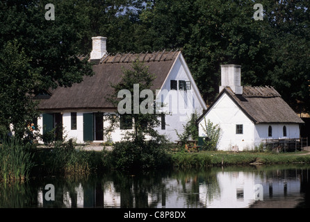 19th century Danish farm house The Funen Village Odense Denmark Stock ...