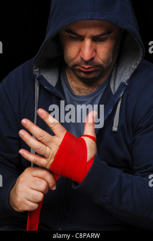 Fighter in concentration moment Stock Photo - Alamy
