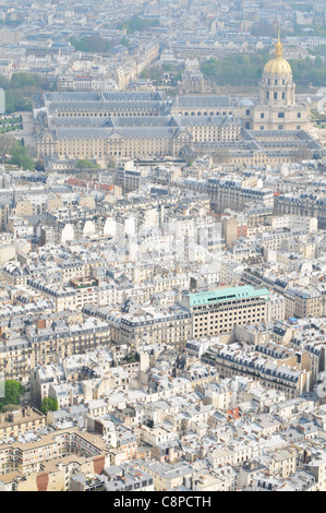 Paris from the height of the roofs. View of the capital of France from ...