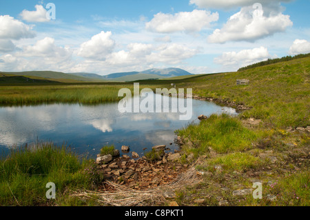 Ben Hee from the river Mudale, near Altnaharra, Sutherland, Scotland ...