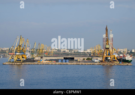 Romania, Constanta. Shipping port of Constanta, the largest harbor on ...