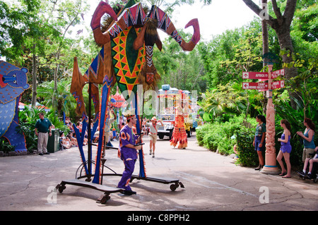 floats for the jammin jungle parade in walt disney world resort parks ...