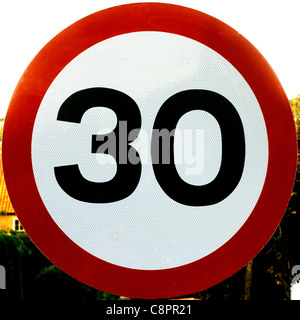 30 MPH Speed Limit England UK Stock Photo - Alamy