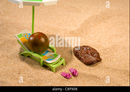 Be careful when sunbathing, a skin cancer prevention concept Stock ...