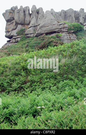 Granite rock formations in Brittany, France Stock Photo - Alamy