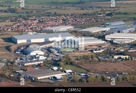 Aerial view of Fradley village near Lichfield Staffordshire England ...