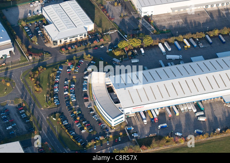 Aerial view of Fradley village near Lichfield Staffordshire England ...