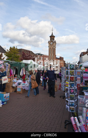 Market Day at Epsom Town Centre, Market Square, High Street, Epsom ...
