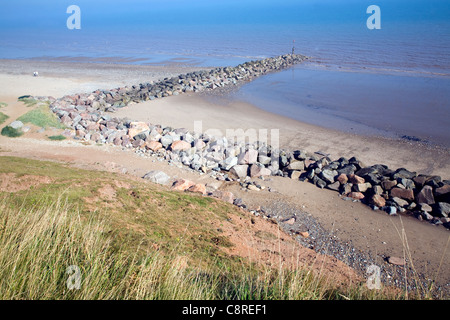 Rock armour groynes at Mappleton, Yorkshire, England Stock Photo - Alamy