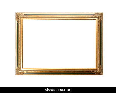 Empty decorated picture frame on white background Stock Photo - Alamy