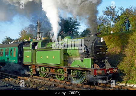 Great Northern Railway, GNR, Class N2 steam locomotive on the North ...