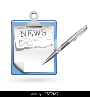 Illustration Writing Icon Stock Photo - Alamy