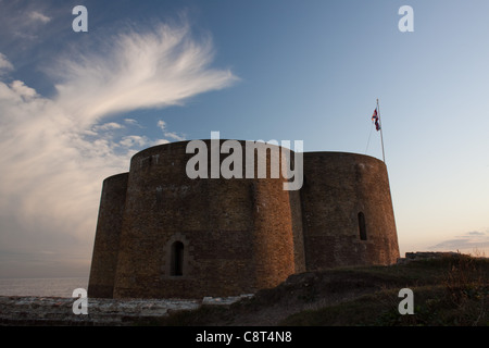 Clouds at dusk at the Slaughden Martello Tower, Aldeburgh, Suffolk ...
