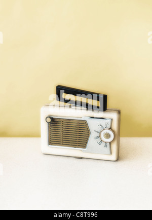 A vertical shot of a vintage transistor radio Stock Photo - Alamy