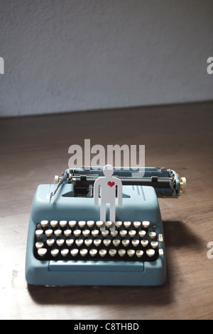 Human Representation With Typewriter Stock Photo - Alamy