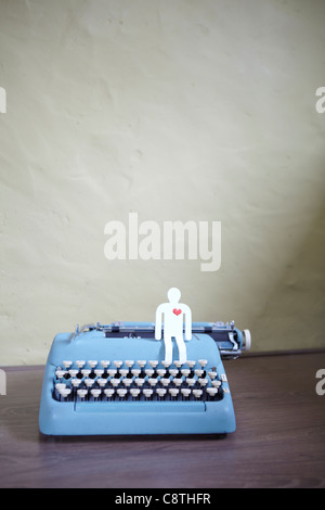 Human Representation With Typewriter Stock Photo - Alamy