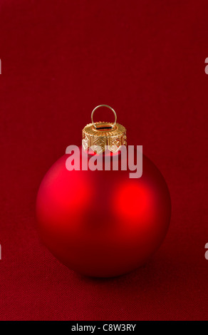 Red Christmas bauble Stock Photo - Alamy