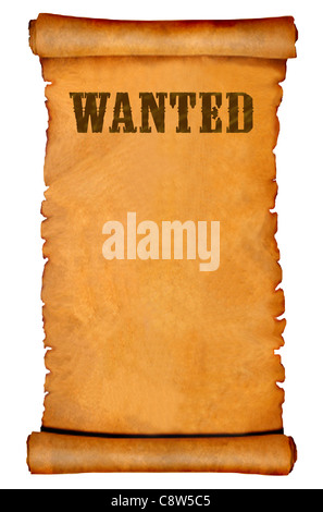 Illustration of a Blank Wanted Poster Stock Photo - Alamy