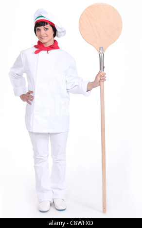 Portrait of a pizza maker Stock Photo - Alamy