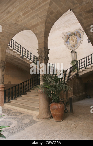 Traditional Interior Patio, Palma de Mallorca, Mallorca, Spain Stock ...