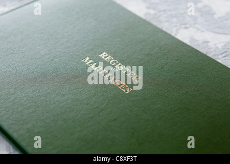 The green book of official register of civil marriages Stock Photo - Alamy