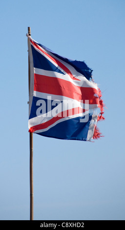 Tattered Union Jack Flag Stock Photo - Alamy