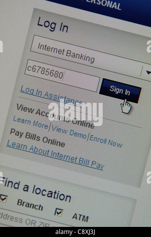 internet banking login signin screen Stock Photo - Alamy