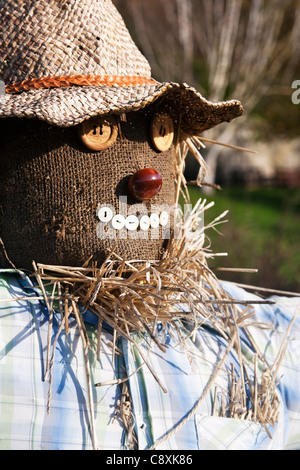 scarecrow with sacking head Stock Photo - Alamy