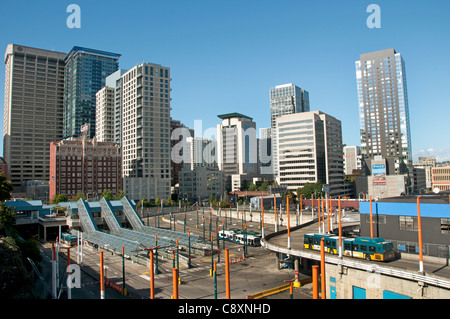 Seattle Bus station, USA Stock Photo - Alamy
