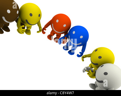 Group of smileys Stock Photo - Alamy