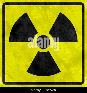 radiation symbol used for nuclear material, danger symbol for ...