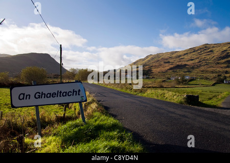 Gaeltacht roadsign in Gaelic Irish language region meaning Give Way ...