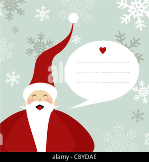 vector christmas background with santa Stock Photo - Alamy