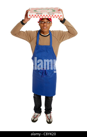 Pizza delivery man Stock Photo - Alamy
