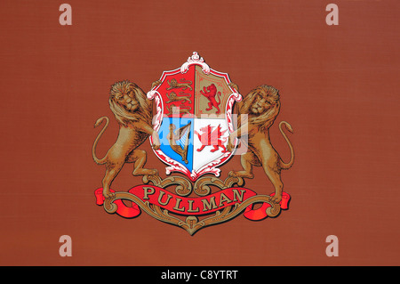 British Pullman crest on side of umber and cream liveried Orient ...