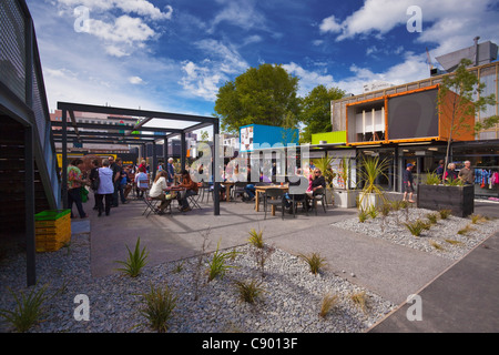 Temporary shopping mall using shipping containers after Christchurch ...
