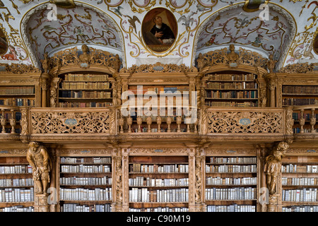 Library in the monastery of Waldsassen, Upper Palatinate, Bavaria ...