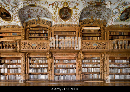 Library in the monastery of Waldsassen, Upper Palatinate, Bavaria ...
