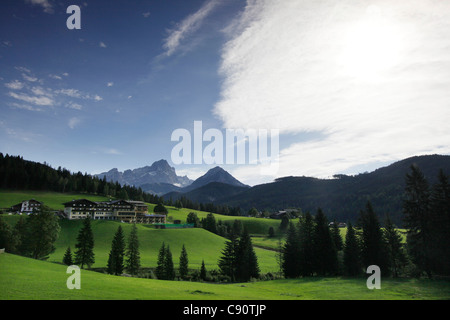 View to Neuberg with Dachstein Massif, Filzmoos, Salzburg, Austria ...