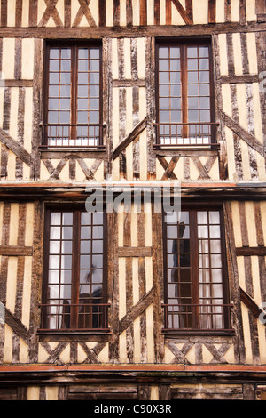 ancient architectural buildings in Troyes France Stock Photo - Alamy