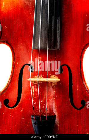 old fiddle - treble clef Stock Photo - Alamy
