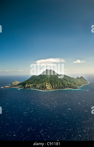 The Netherlands, Hell's Gate, Saba Island, Dutch Caribbean. Aerial ...