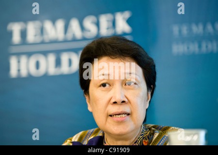 Ho Ching, Executive Director and CEO of Temasek Holdings Pte, speaks ...