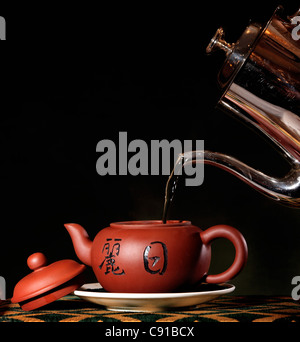 chinese tea pot. Clay pot Stock Photo - Alamy