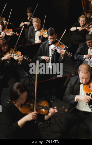 String section in orchestra Stock Photo - Alamy