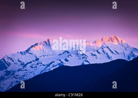 Lynn Canal and the Chilkat Mountains near Skagway, Alaska Stock Photo ...