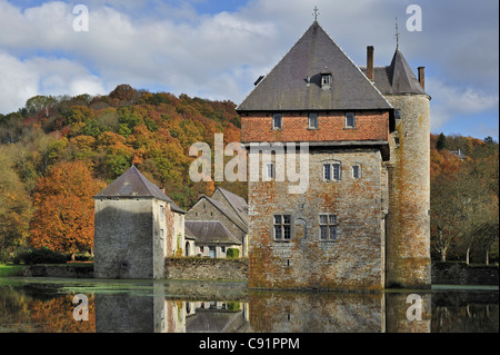 13th Century keep of Castle Carondelet at Crupet in the Belgian ...